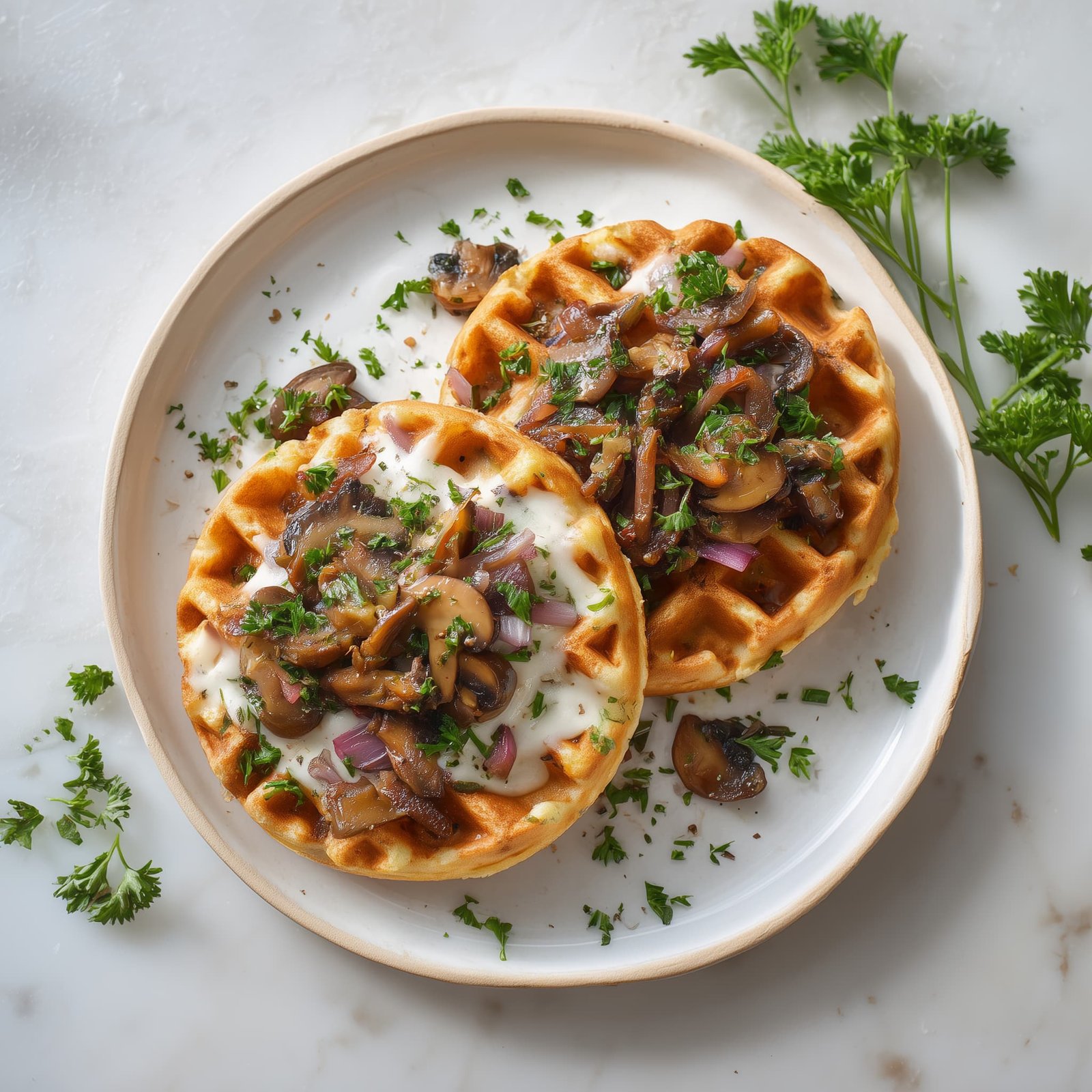 Waffles De Pollo Saludables