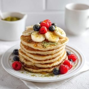 Pancakes De Avena Con Moringa Y Plátano